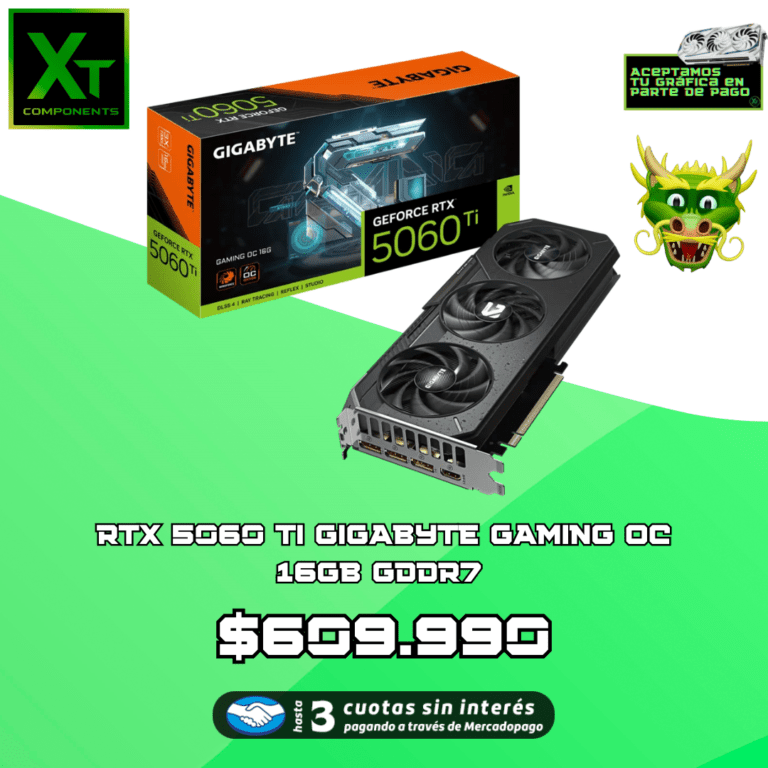 RTX 5060 TI GIGABYTE GAMING OC 16GB GDDR7 (INGRESANDO) - Xtreme Components